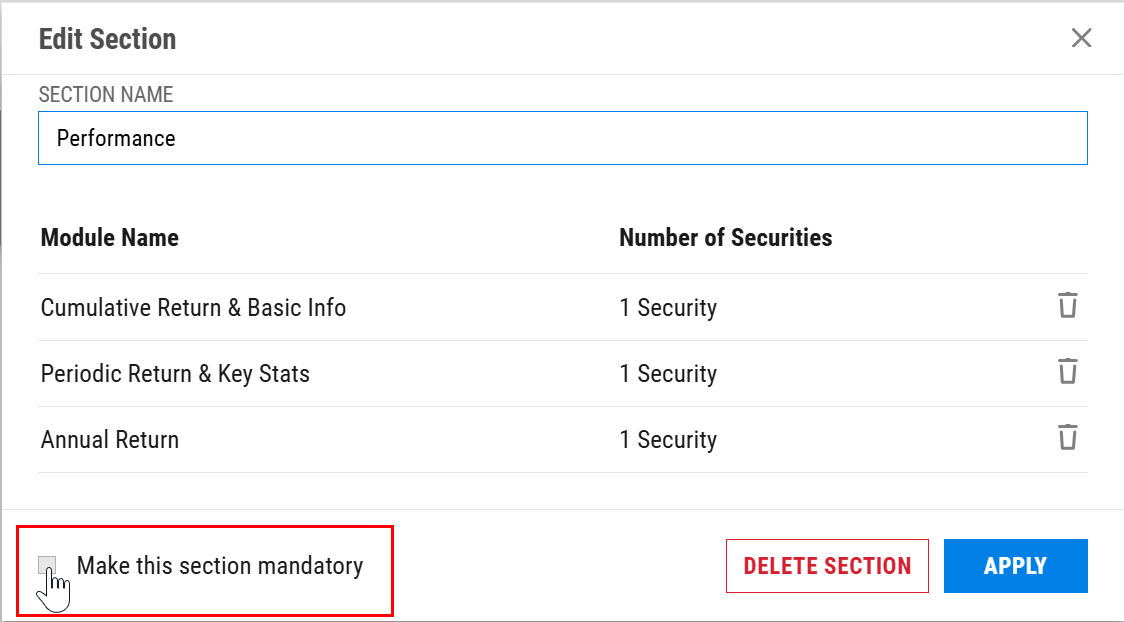 How Can I Create a Section in Report Builder?
